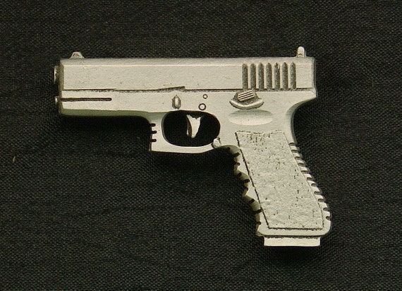 Empire Pewter 9MM Handgun Pewter Gun Pin large Frame - Etsy