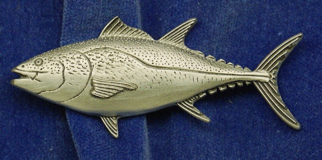 Empire Pewter Bluefin Tuna Pewter Fish Pin - Etsy