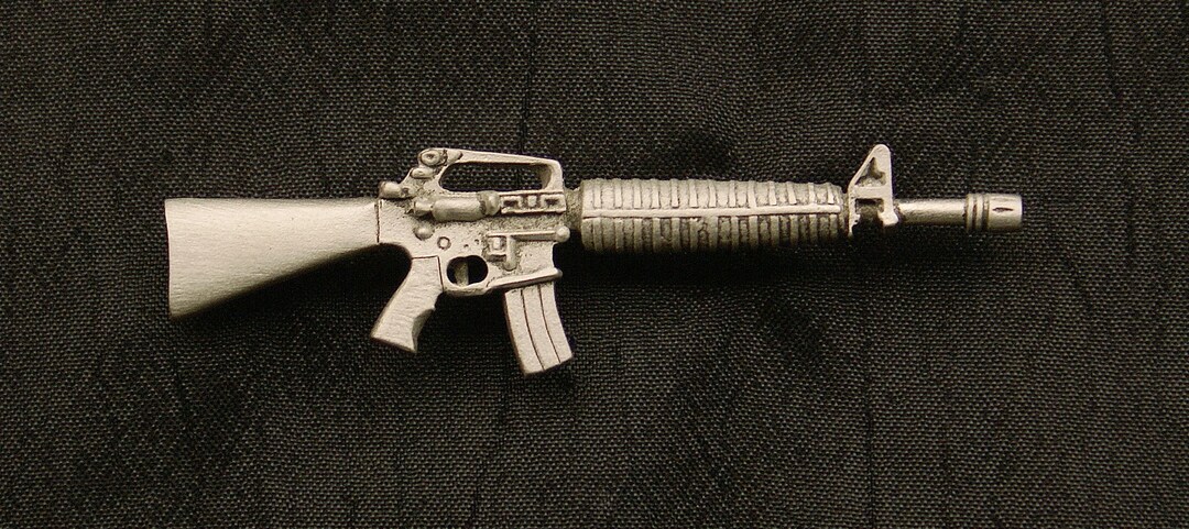 Empire Pewter M16A2 Pewter Gun Pin - Etsy