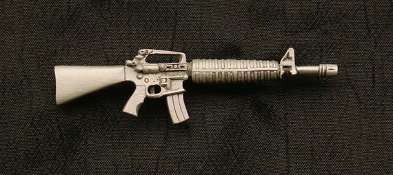 Empire Pewter M16A2 Pewter Gun Pin | Etsy