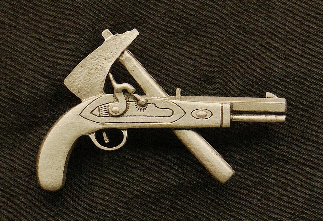 Empire Pewter Black Powder Pistol / Tomahawk Pewter Gun Pin - Etsy