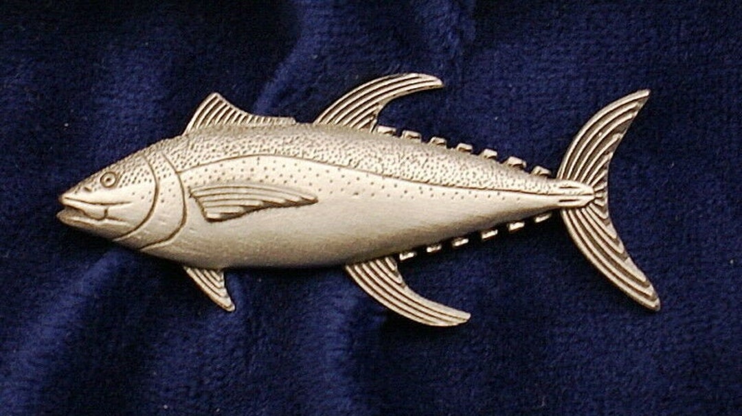 Empire Pewter Yellowfin Tuna Pewter Fish Pin - Etsy
