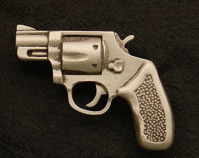 Empire Pewter Snub Revolver Pewter Gun Pin - Etsy