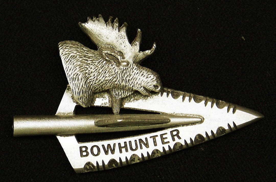 Empire Pewter Broadhead W/ Moose Archery Pewter Pin - Etsy