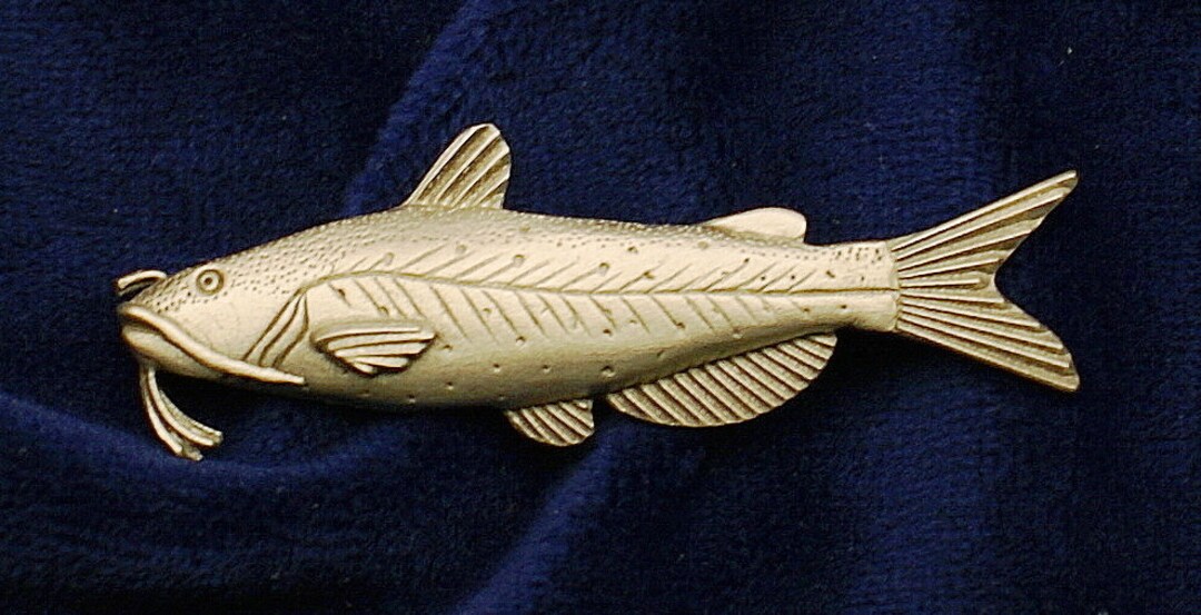 Empire Pewter Catfish Pewter Fish Pin - Etsy