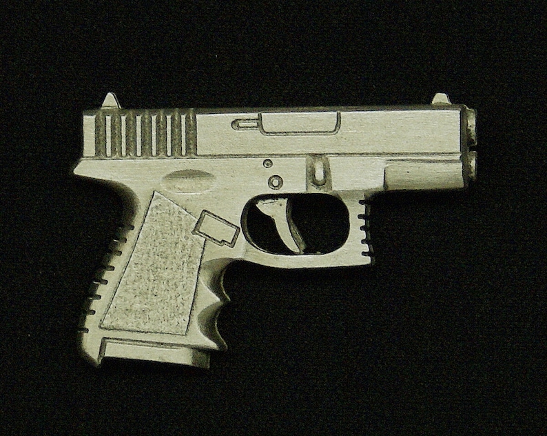 Empire Pewter 9MM Handgun Pewter Gun Pin Small Frame - Etsy