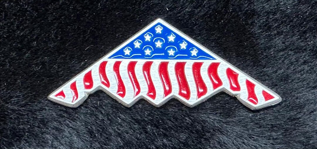 Empire Pewter Stars & Stripes B2 Bomber Airplane Flag Pewter Pin - Etsy