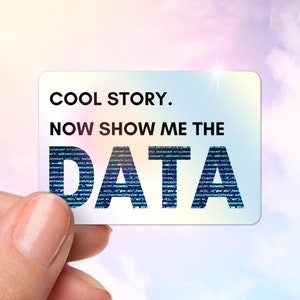Data Science Sticker, Laptop Stickers, Holographic Vinyl Sticker, Water ...