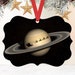 Personalized Saturn Ornament With Santa and Reindeer, Saturn Christmas ...