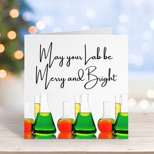 May Your Lab Be Merry and Bright, Chemistry Christmas Cards, Funny ...