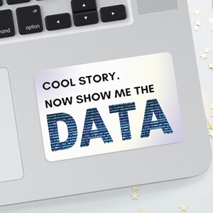 Data Science Sticker, Laptop Stickers, Holographic Vinyl Sticker, Water ...