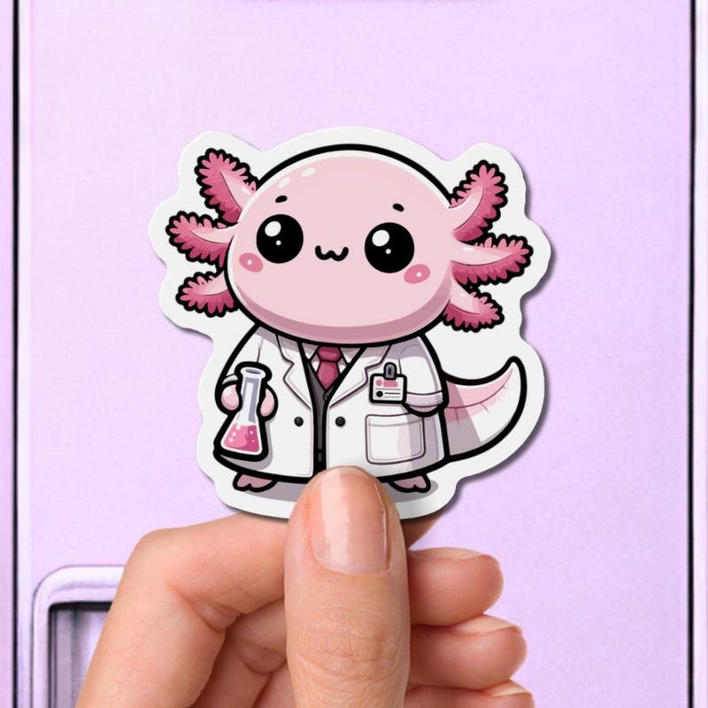 Axolotl Magnet for Fridge - Etsy