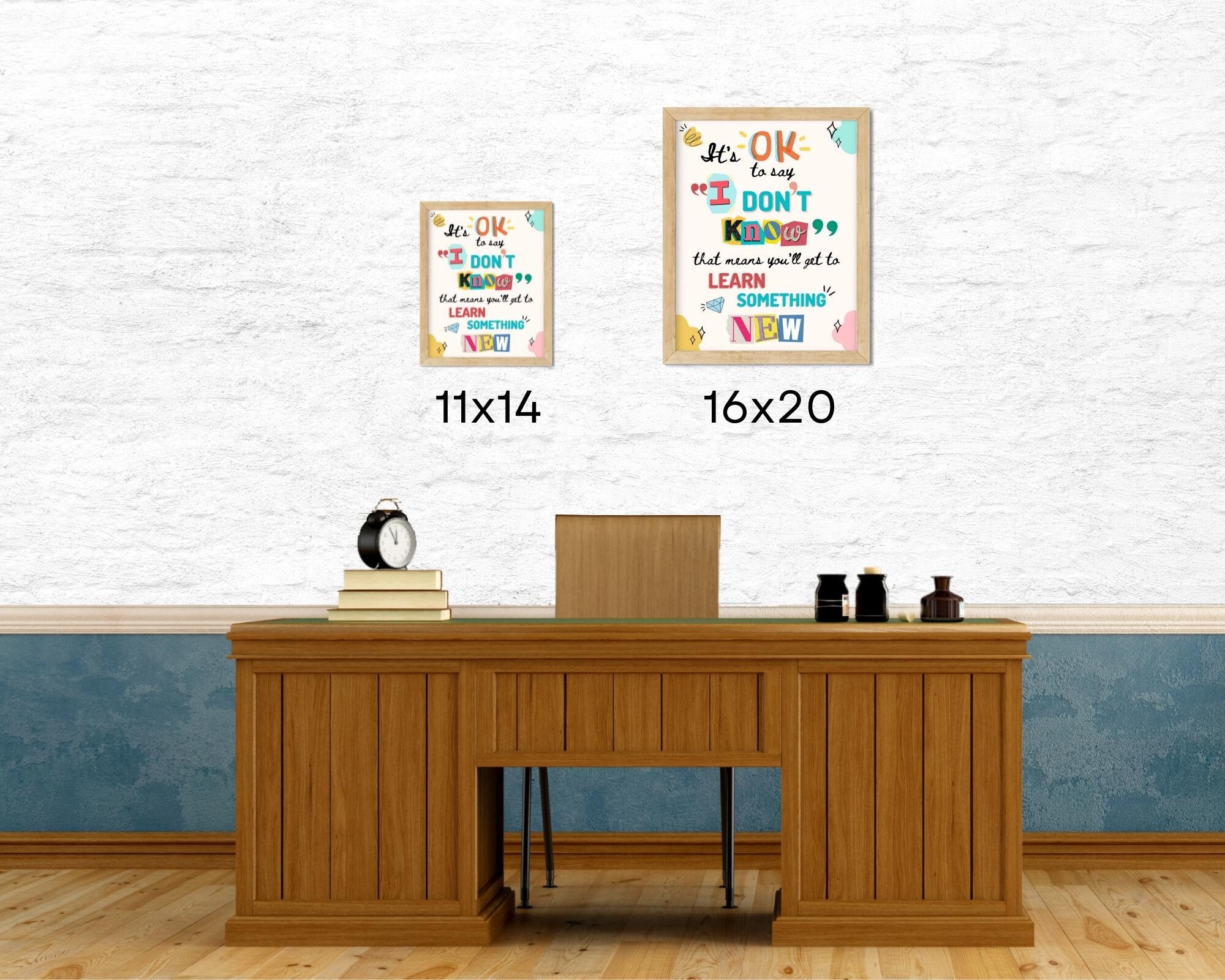 Back to School Classroom Poster It's OK to Say I - Etsy