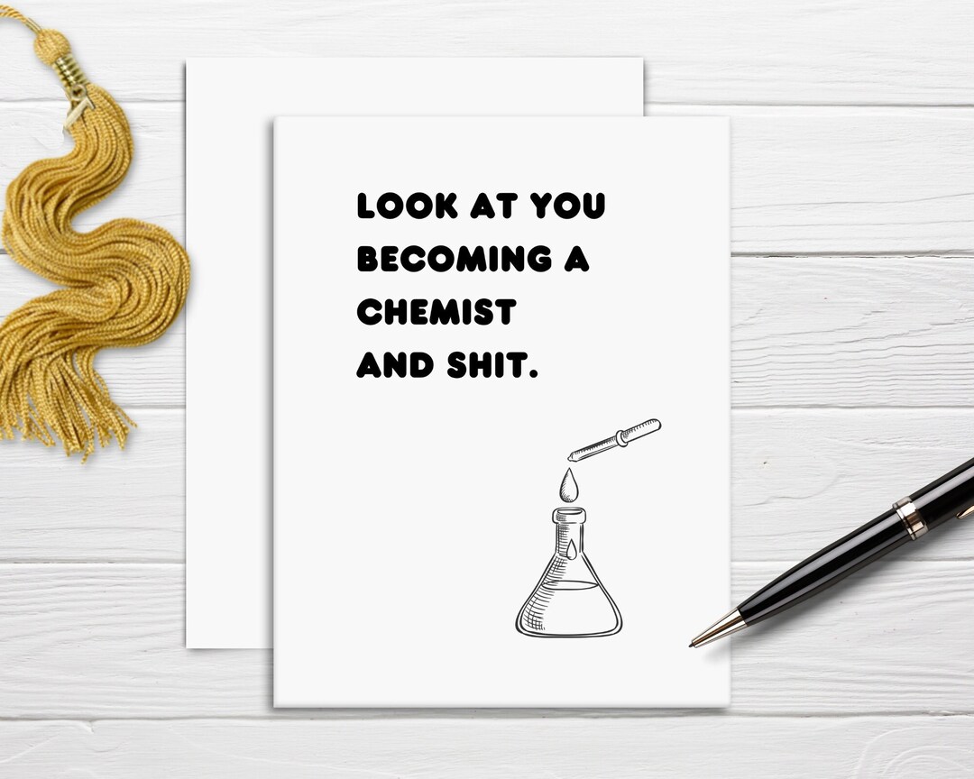 Chemist Graduation Card - Look at You Becoming, Great for a College ...