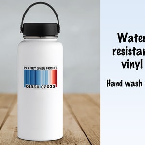 Planet Over Profit Stickers, Climate Change Stripes, Global Warming ...