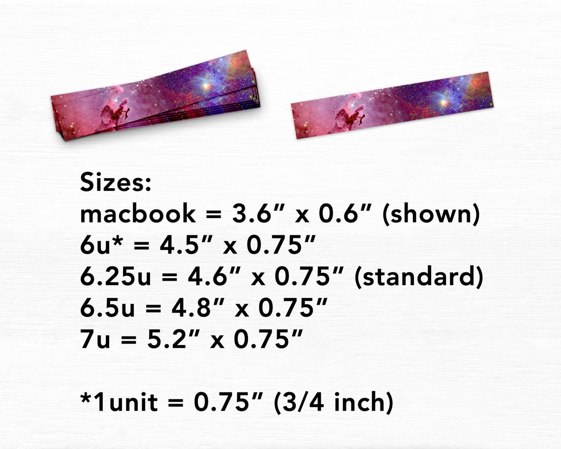 Spacebar Sticker Outer Space Decal Laptop Stickers Keyboard | Etsy