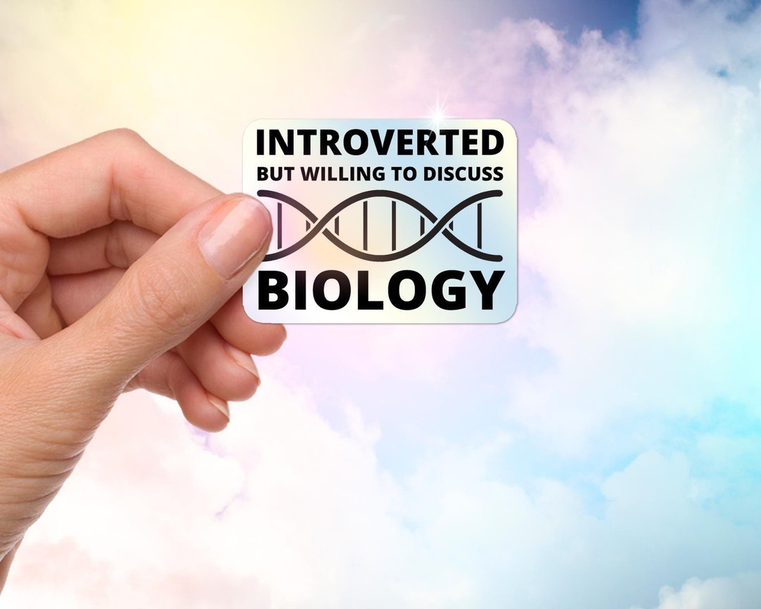 Biology Sticker, Funny Science Stickers, Holographic Vinyl, Stick on a ...