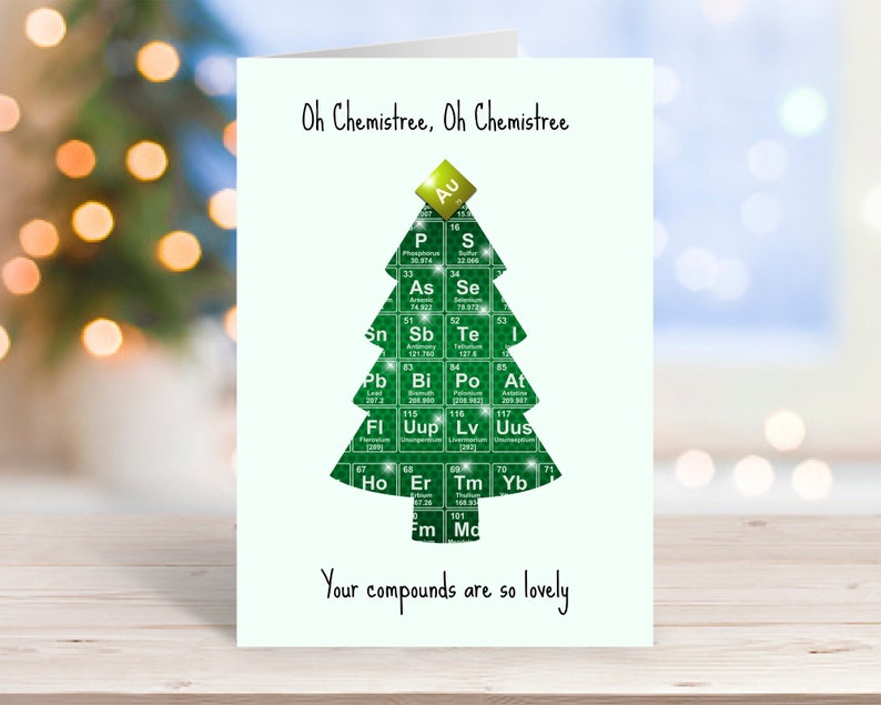 Chemistree Christmas Cards, 5"x7" Folded Cards With Envelopes, Great ...