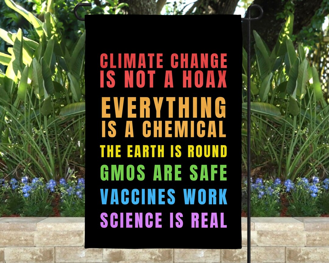 Science is Real Yard Flag, Garden Flags, Garden Decor, Garden Art, Yard ...