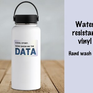 Data Science Sticker, Laptop Stickers, Holographic Vinyl Sticker, Water ...