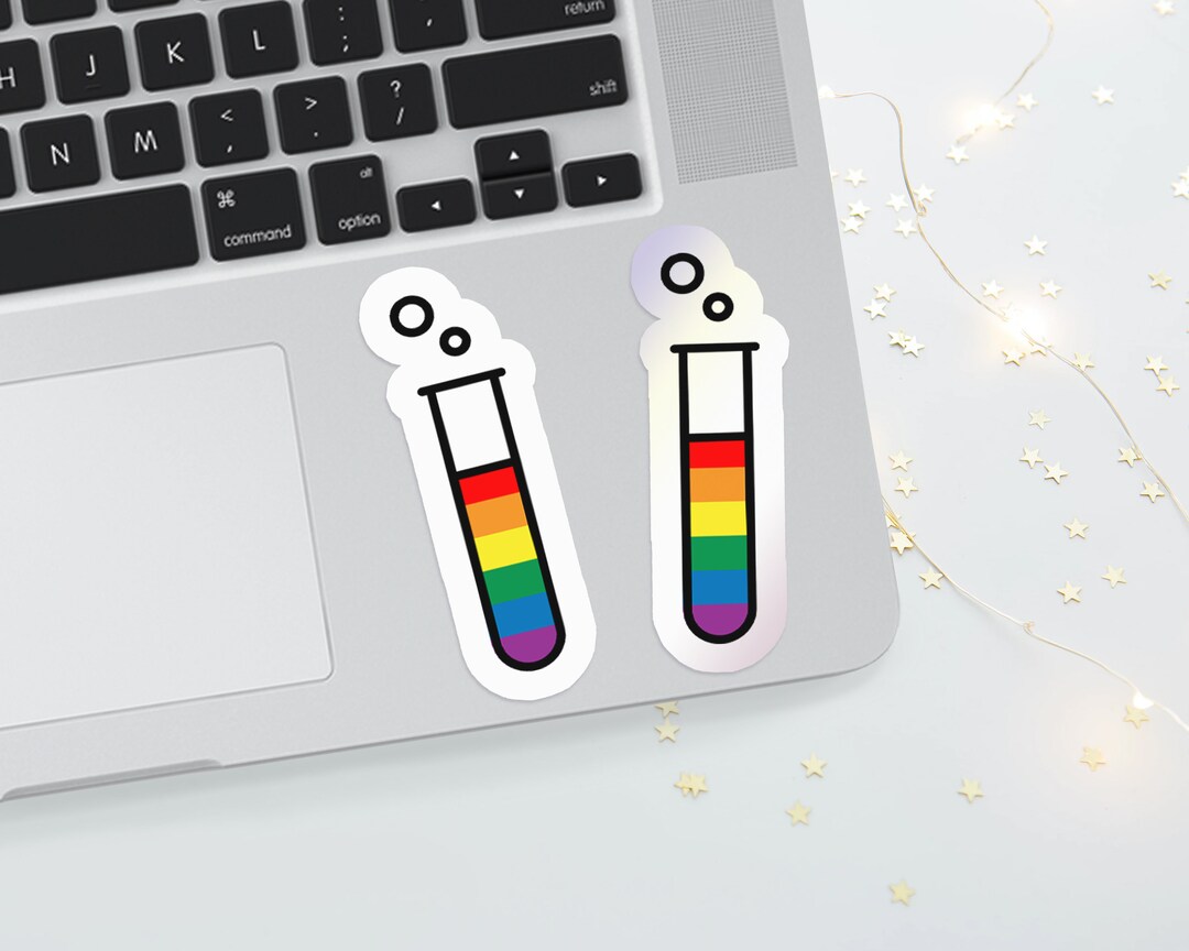 Gay Pride Test Tube Stickers LGBTQ Stickers Science - Etsy