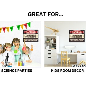 Warning! You're in the Science Zone Poster Print, Science Classroom ...