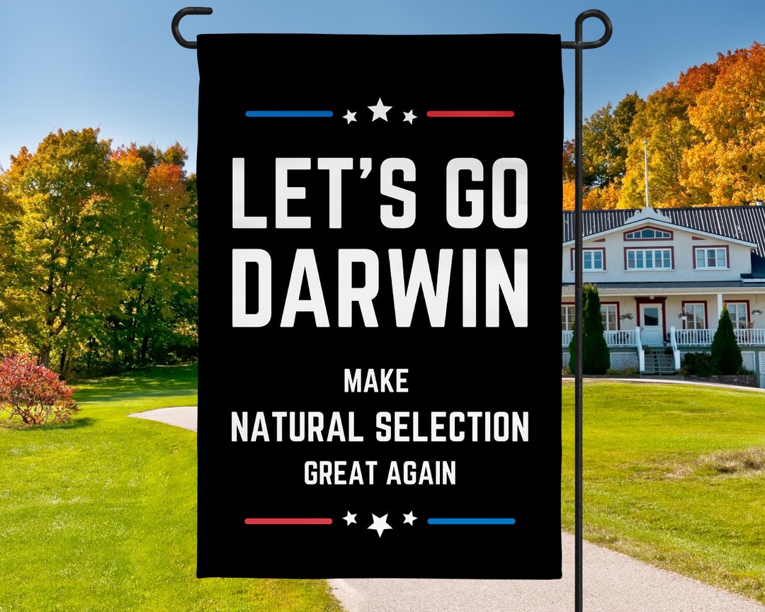 Let's Go Darwin Yard Flag, Garden Flags, Garden Decor, Lawn Signs ...