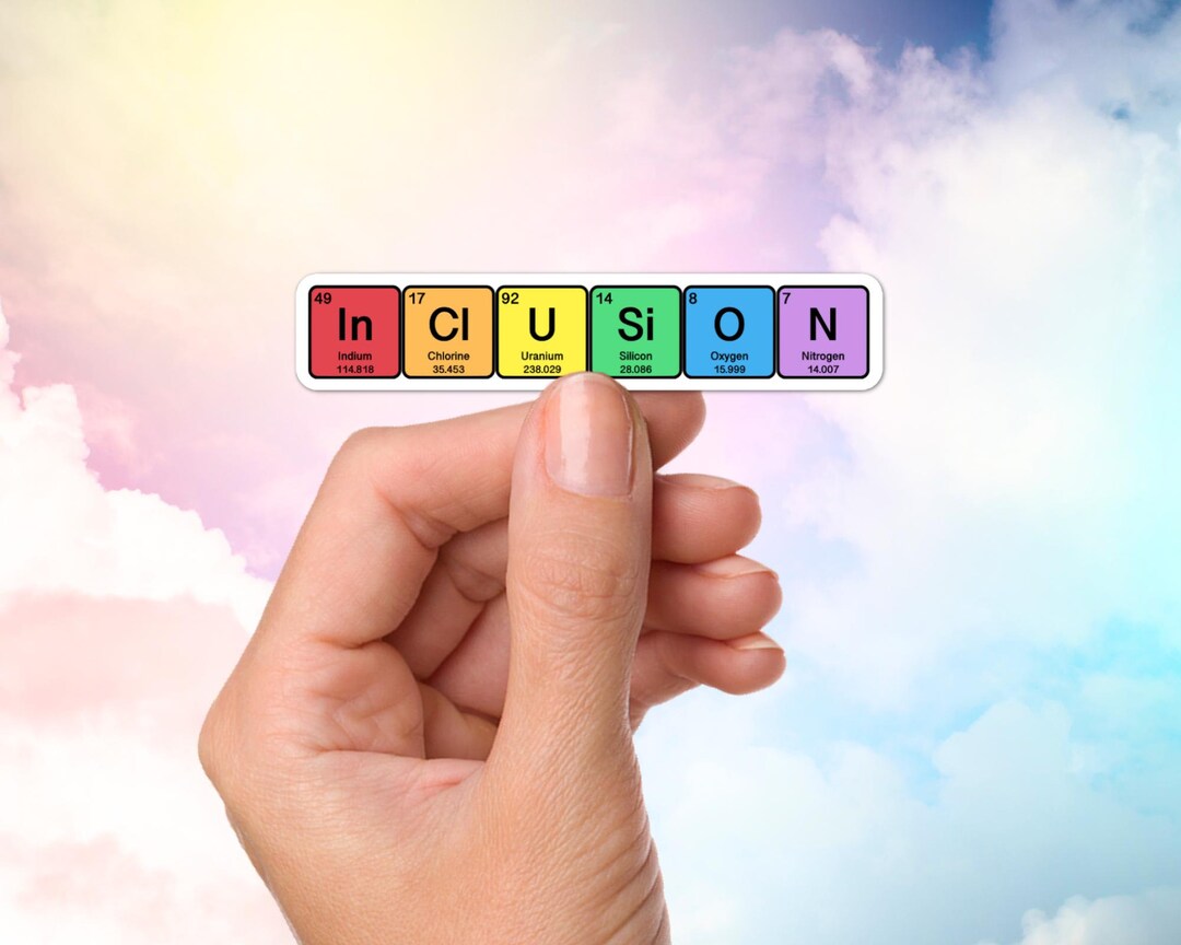 The Elements of Inclusion Sticker, LGBTQ Stickers, Gift for a Science ...