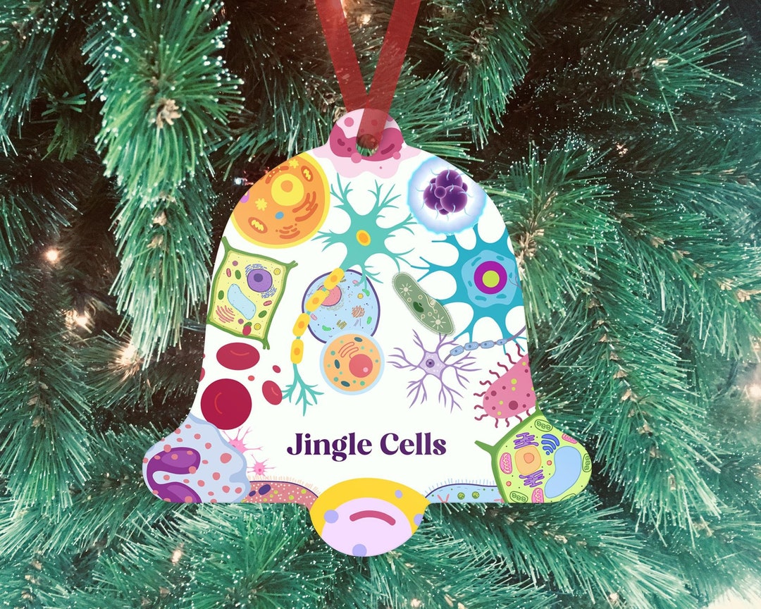 Personalized Microbiology Metal Ornament - Jingle Cells, Funny ...