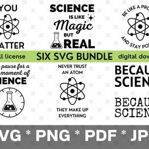 Science SVG Bundle: Includes Png Pdf Jpg and Svg Cut Files - Etsy