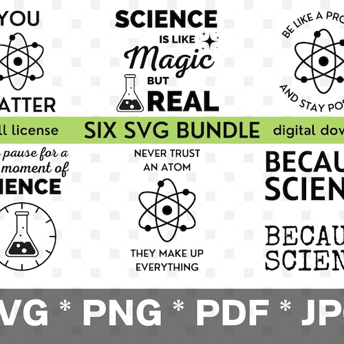 Science SVG Bundle: Includes Png Pdf Jpg and Svg Cut Files - Etsy