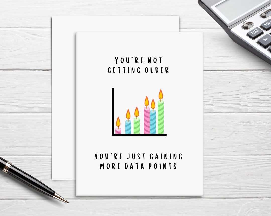 Funny Statistics Birthday Card, Data Points, Great for a Scientist ...
