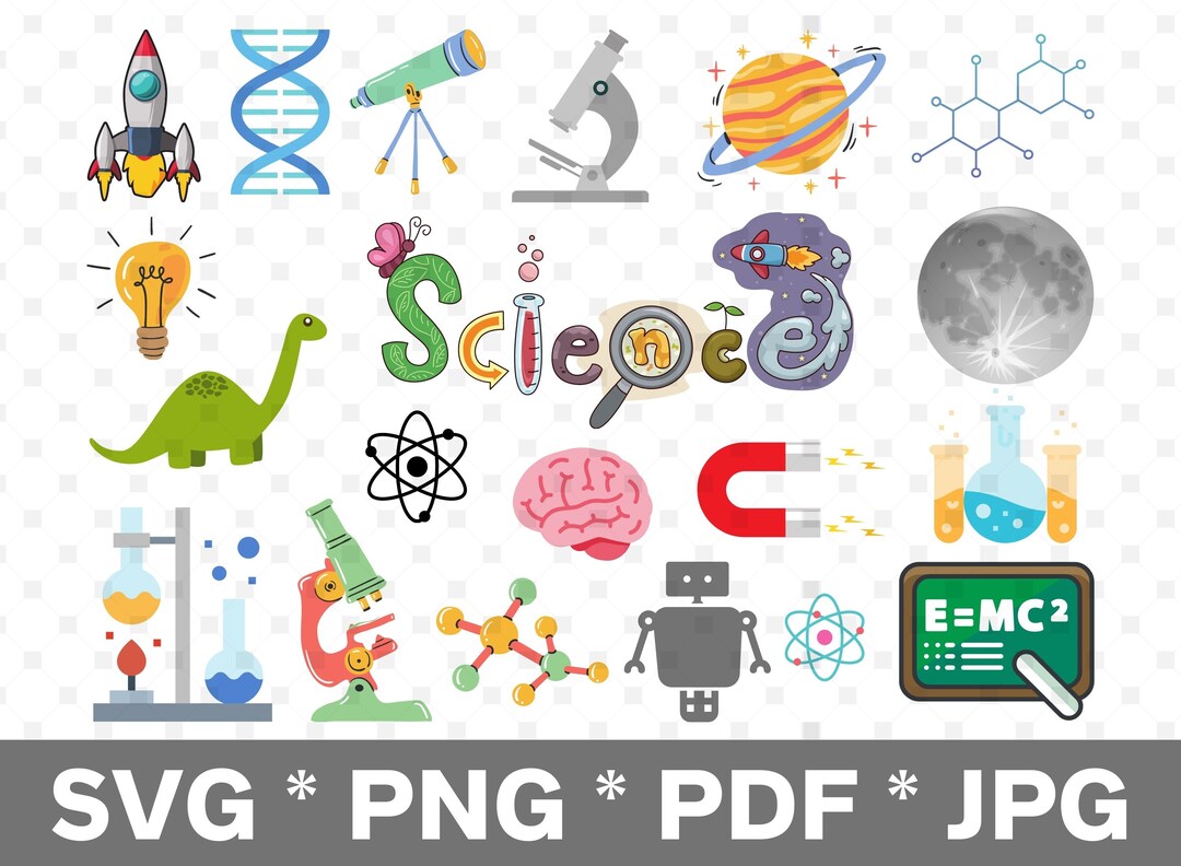 Science Clipart Collection Svg Png Pdf Jpg Great for - Etsy