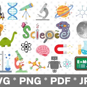 Science Clipart Collection Svg Png Pdf Jpg Great for - Etsy