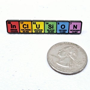 The Elements of Inclusion Pin, Science Pins, STEM, Pride Pins, Periodic ...