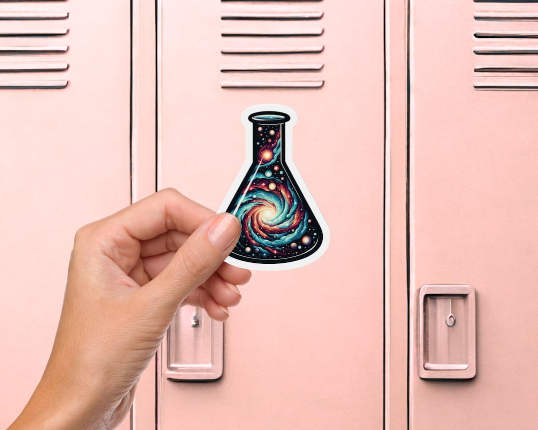 Galaxy Flask Magnet, Cosmic Lab Decor, Space Chemistry Gift for ...