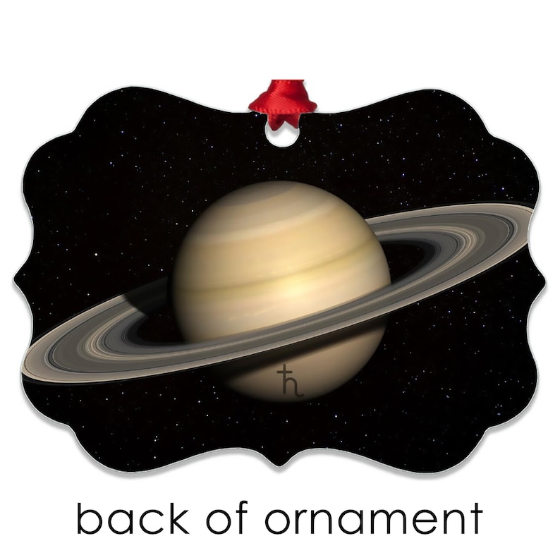 Personalized Saturn Ornament With Santa and Reindeer Saturn | Etsy