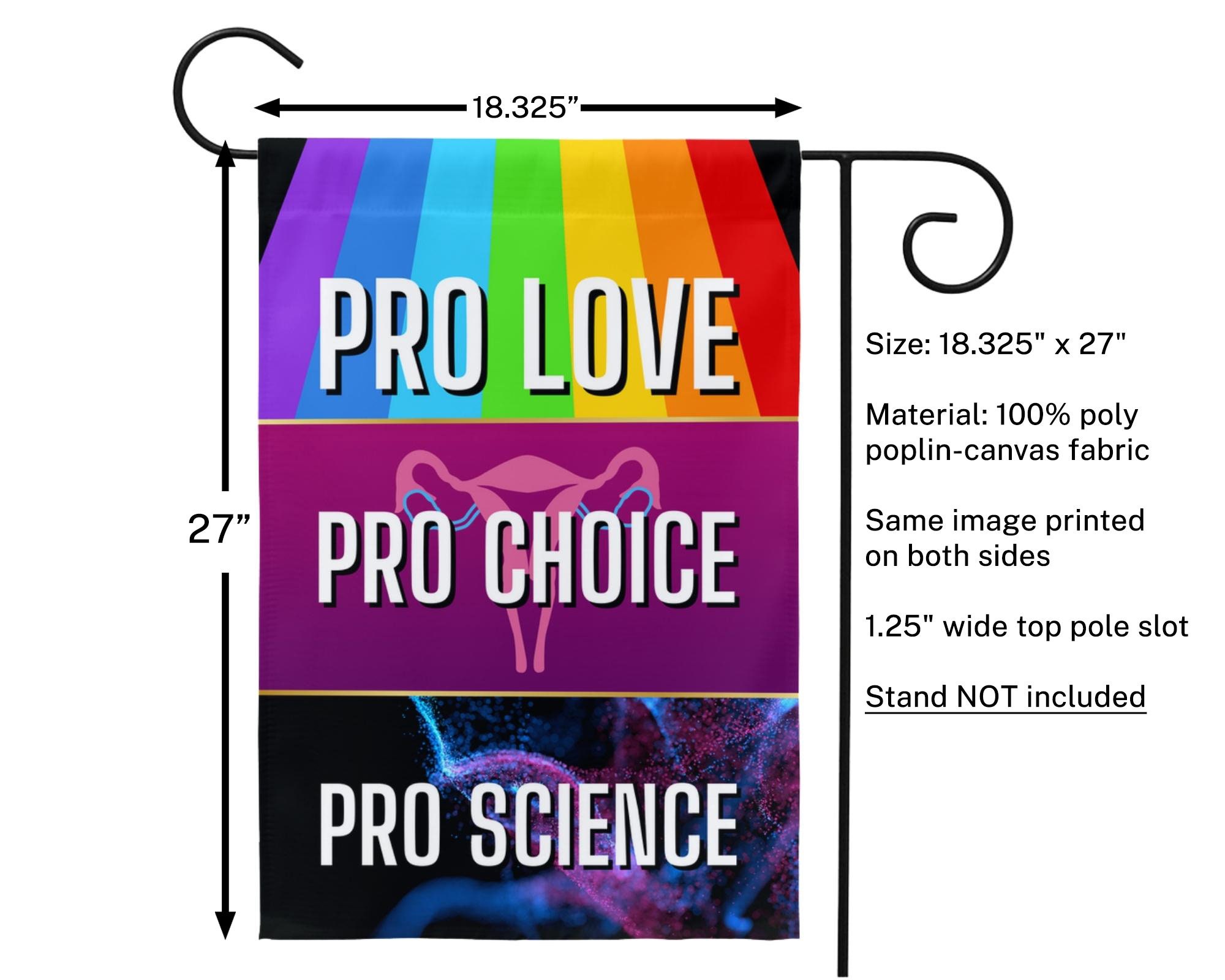 Pro Love Pro Choice Pro Science Yard Flags Garden Decor - Etsy