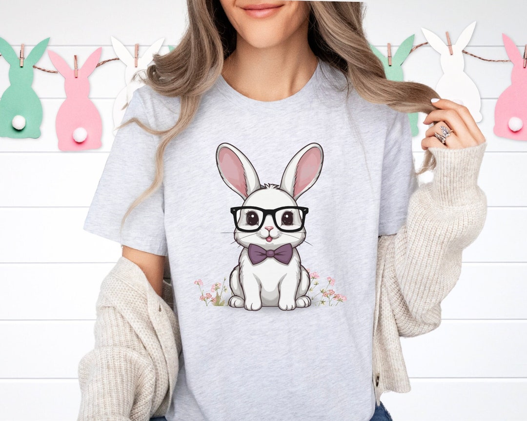 Nerdy Bunny Tee, Cute Easter Shirt for Science Teachers, Scientists ...