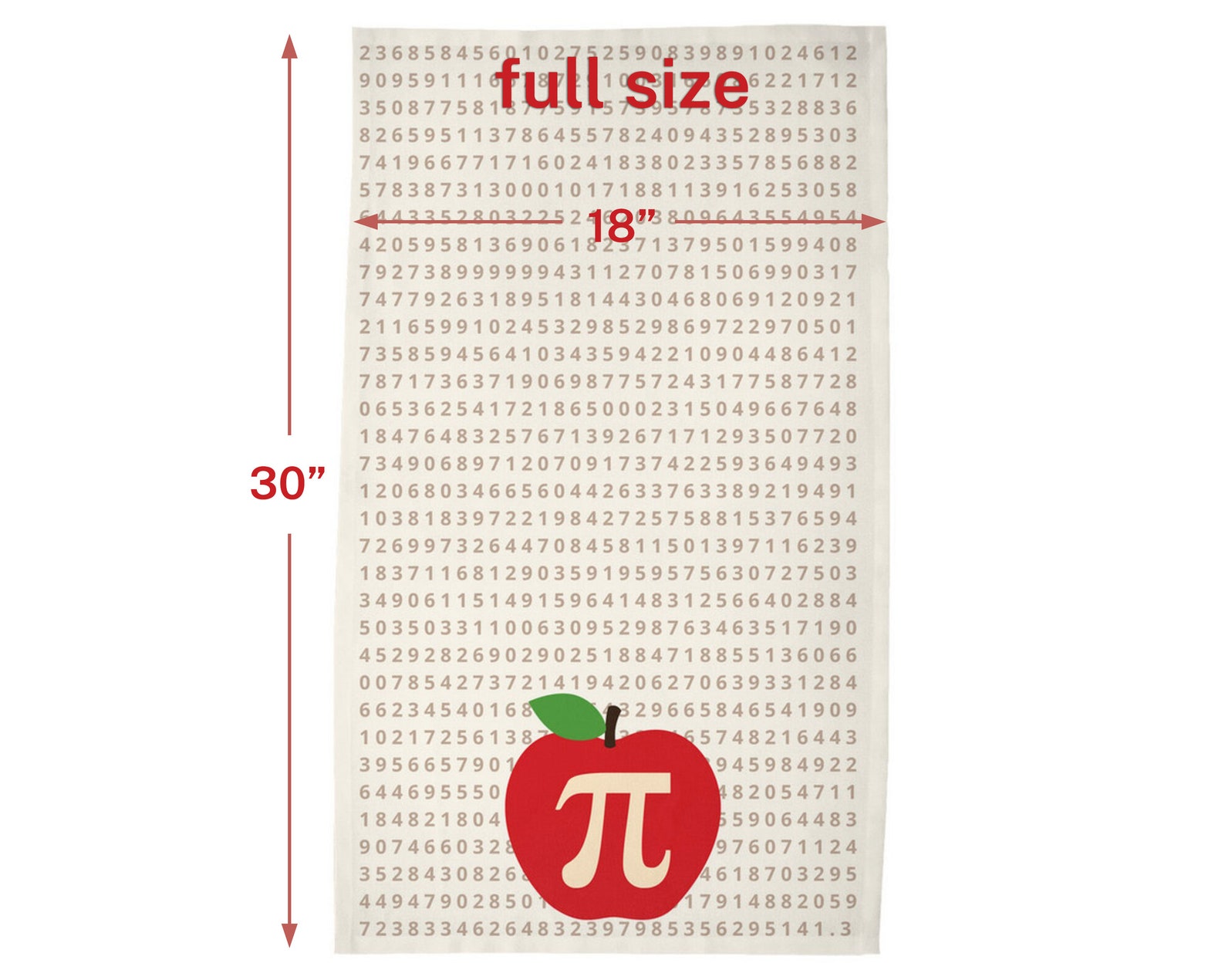 Apple Pi Tea Towel Math Classroom Decor Fall Decor Kitchen | Etsy