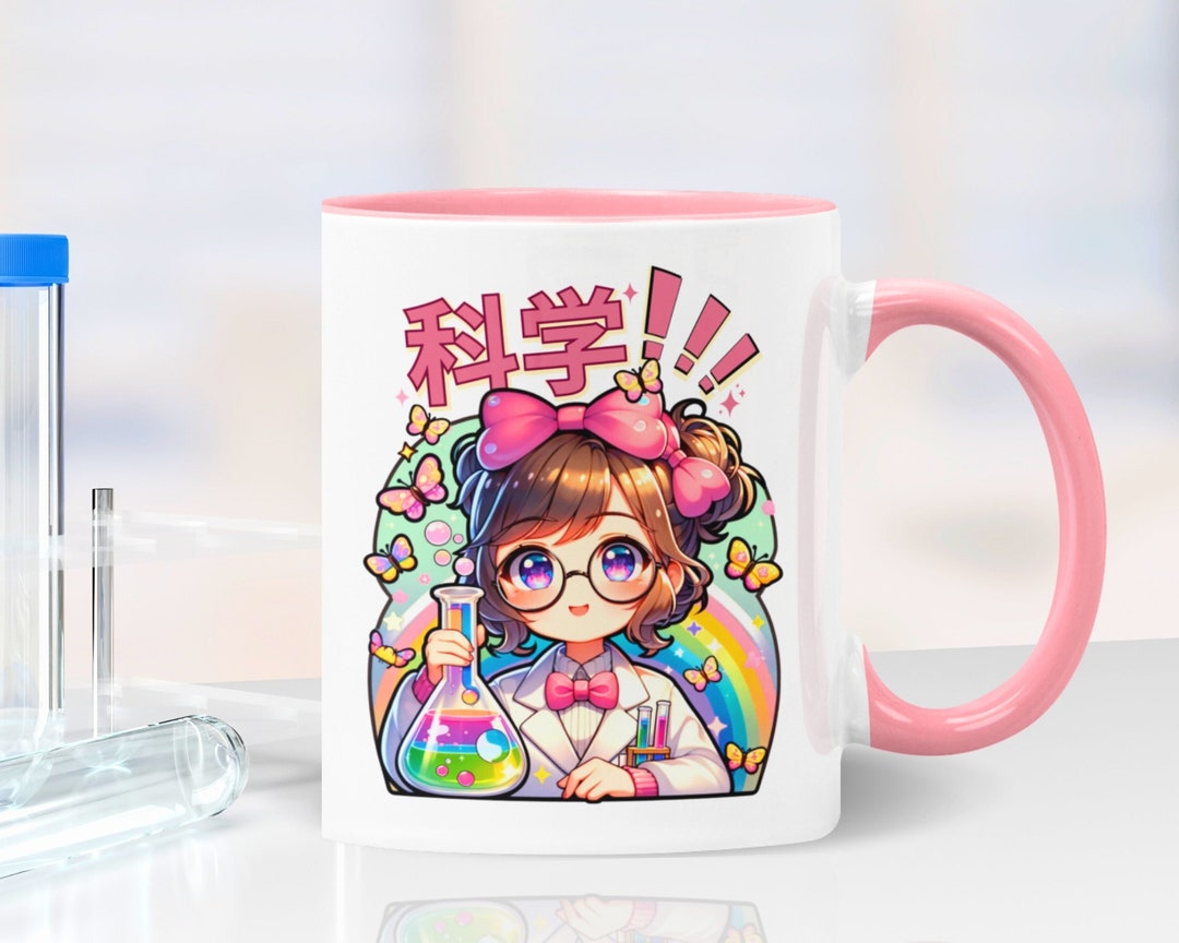 Scientist Anime Girl Mug, Coquette Aesthetic, Science Mugs, Great Gift ...