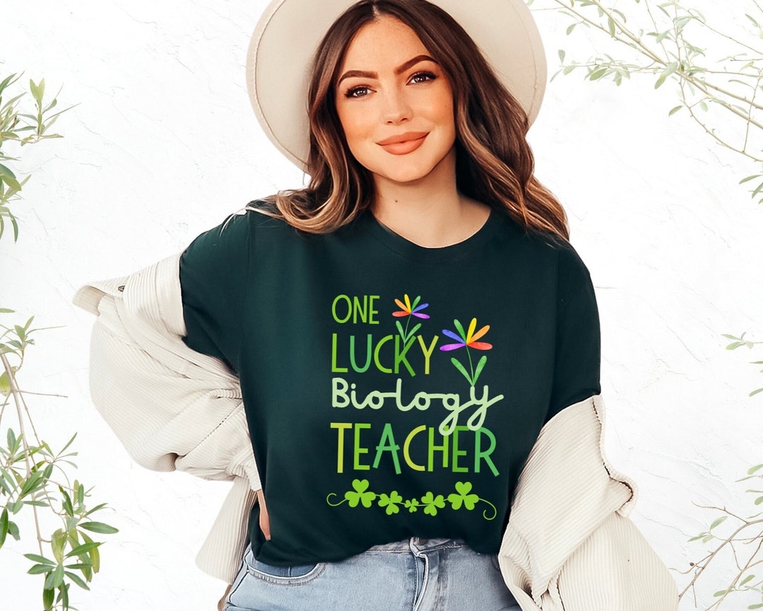 One Lucky Biology Teacher St Patricks Day Shirt, Gran regalo para ...