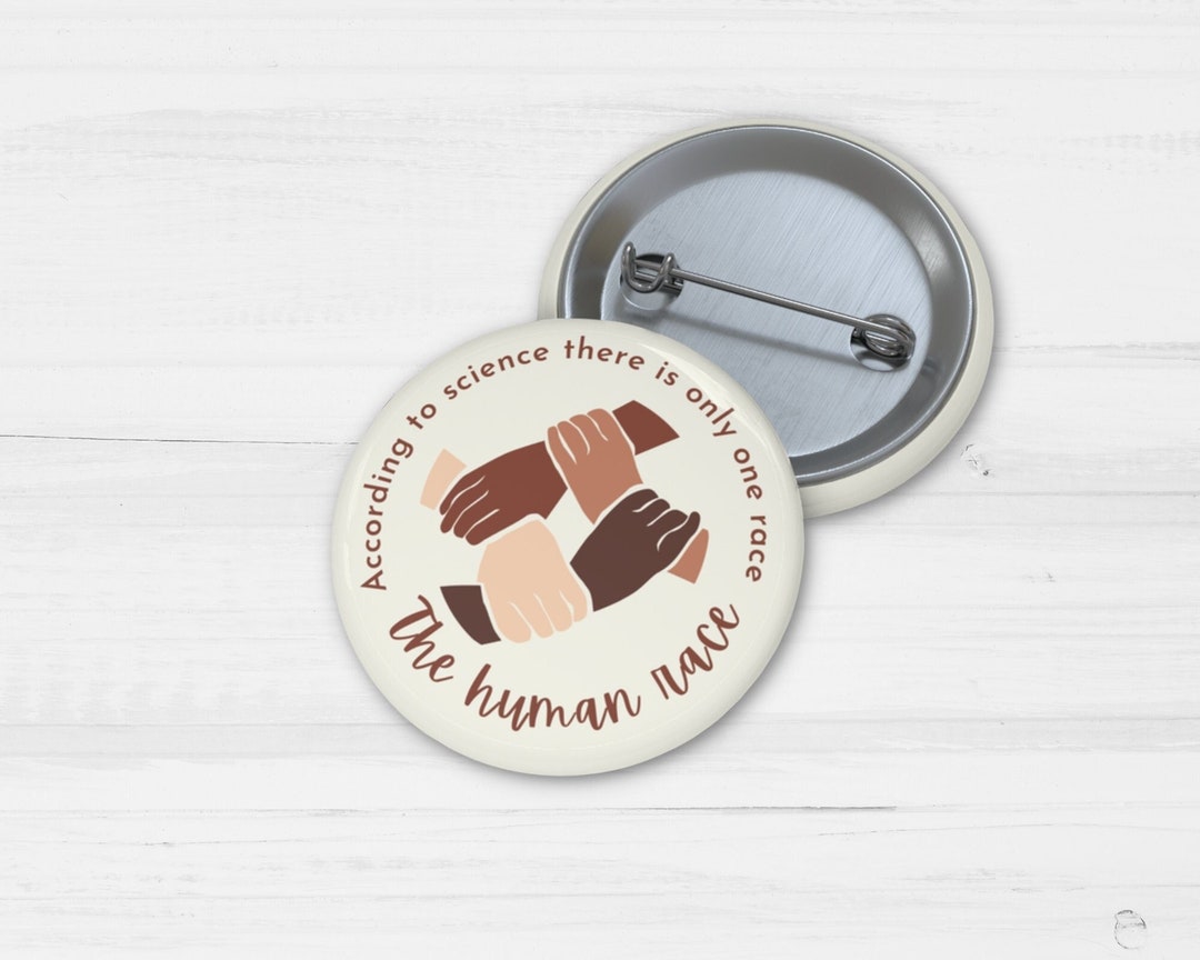 Human Race Equality Pin Button, Diversity Pin, Science Pins, Holding ...