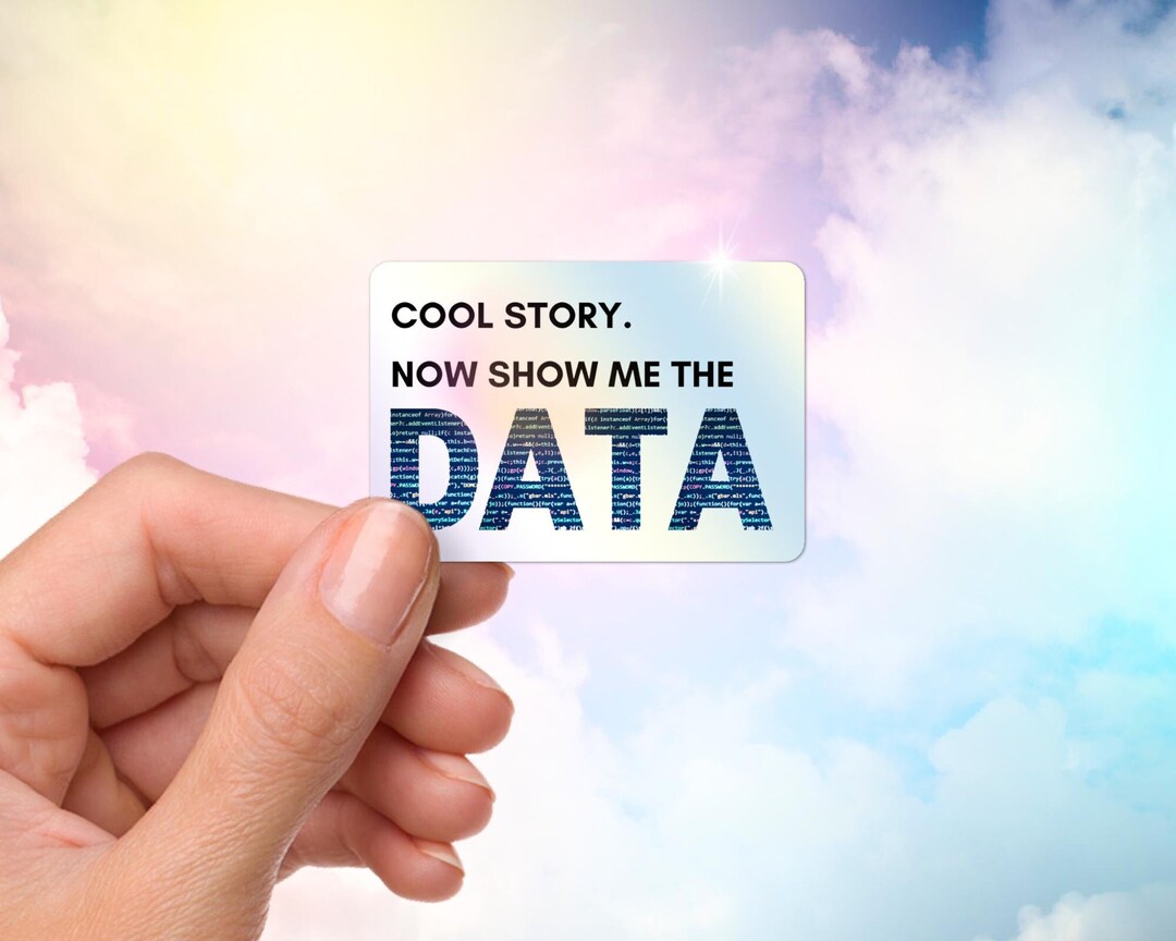 Data Science Sticker, Laptop Stickers, Holographic Vinyl Sticker, Water ...
