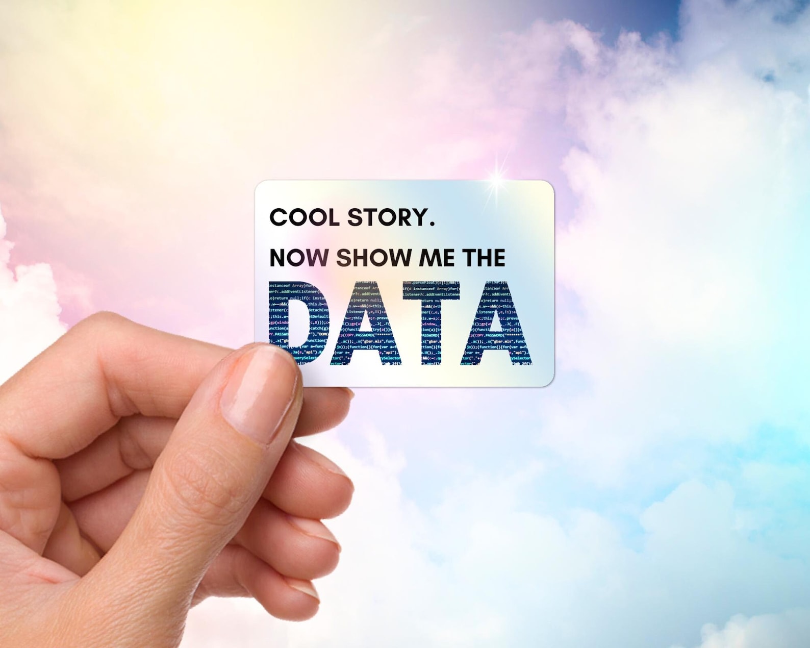 Data Science Sticker, Laptop Stickers, Holographic Vinyl Sticker, Water ...