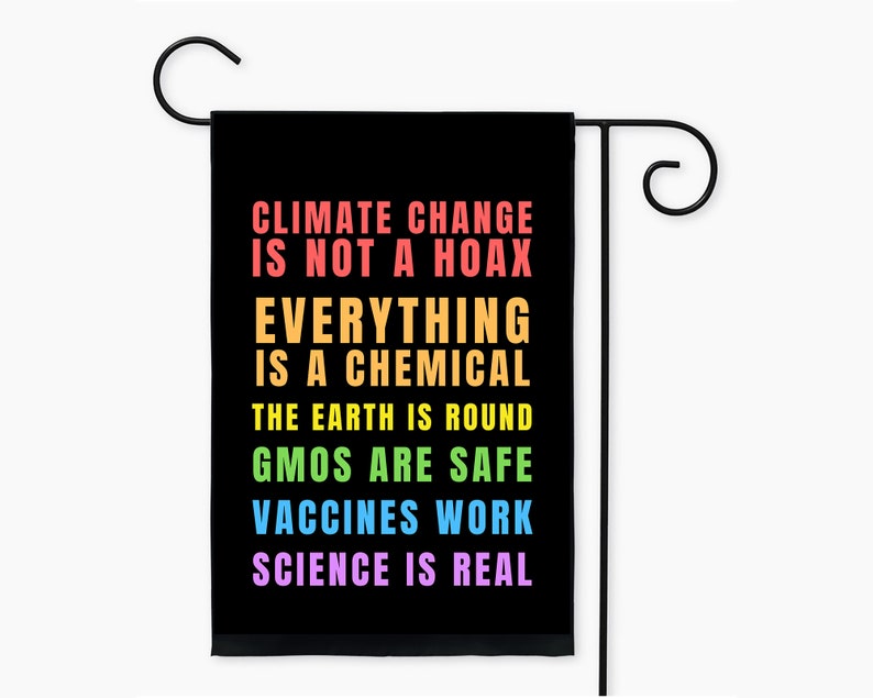 Science is Real Yard Flag Garden Flags Garden Decor Garden - Etsy