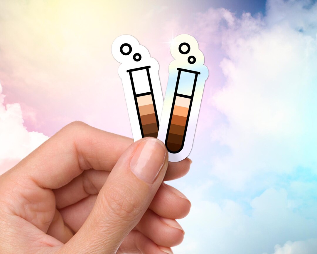 Skin Tones Test Tube Stickers, Inclusive Gift, Stick on a Laptop ...