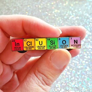 The Elements of Inclusion Pin Science Pins STEM Pride Pins - Etsy