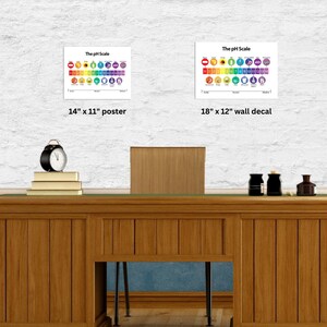 Ph Scale Infographic Wall Decal Science Classroom Decor - Etsy