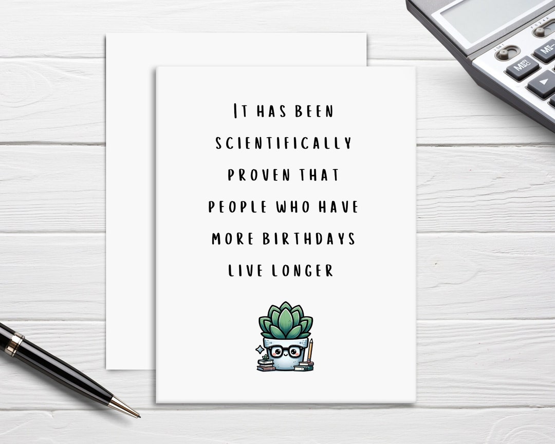 Funny Scientific Birthday Card, Sarcastic Card, Great for a Scientist ...